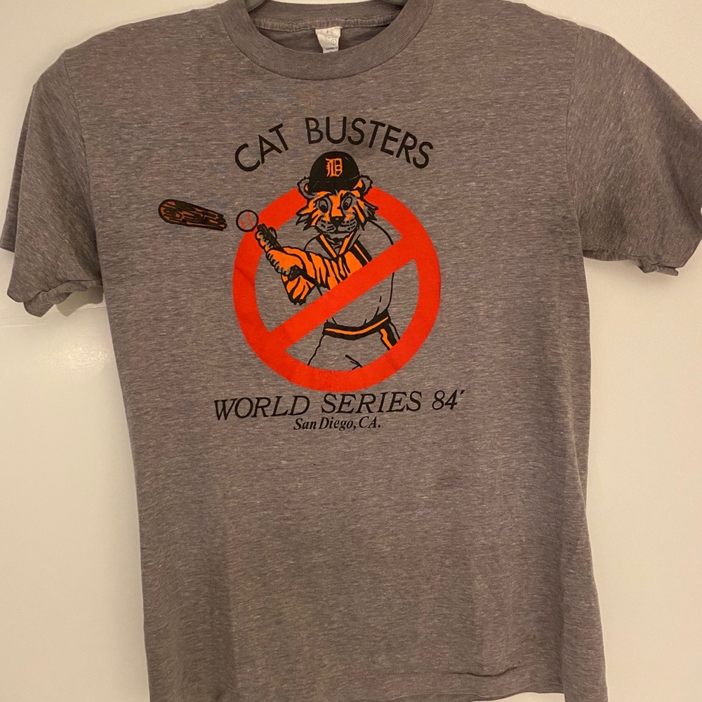 Cat Busters 1984 Single Stitch World Series Tee - Gem